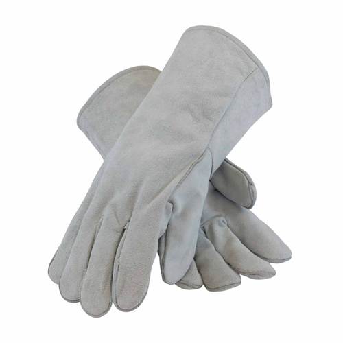 PIP 73-888 Welders' Gloves, Shoulder Grade With Cotton Lining, Gray ...