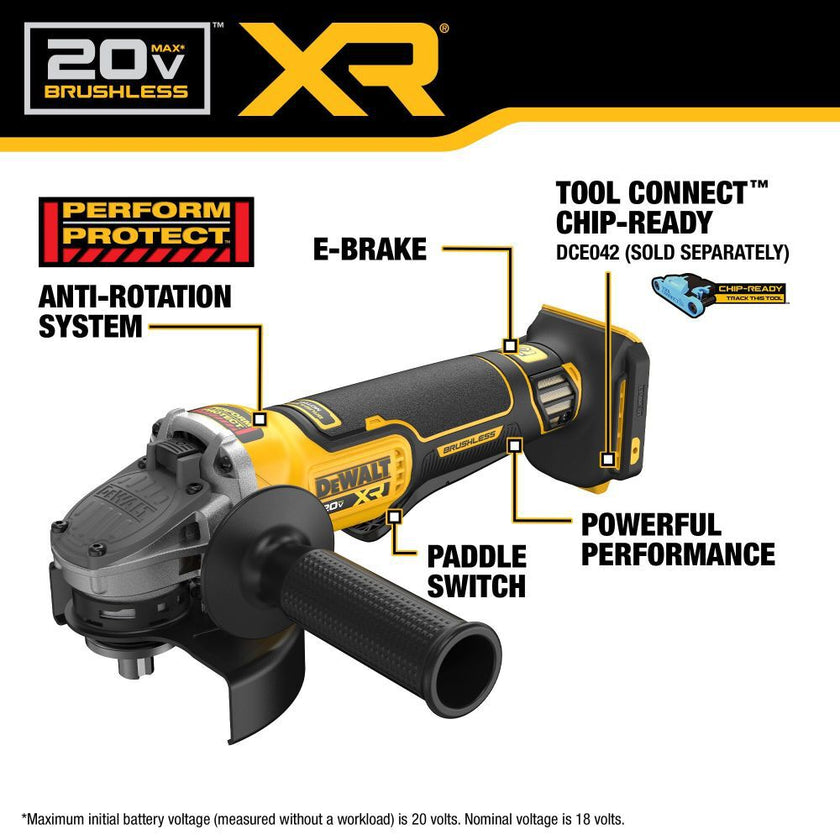 Home / DeWalt DCG410B 20V MAX Brushless Cordless 4-1/2 - 5 in. Angle ...