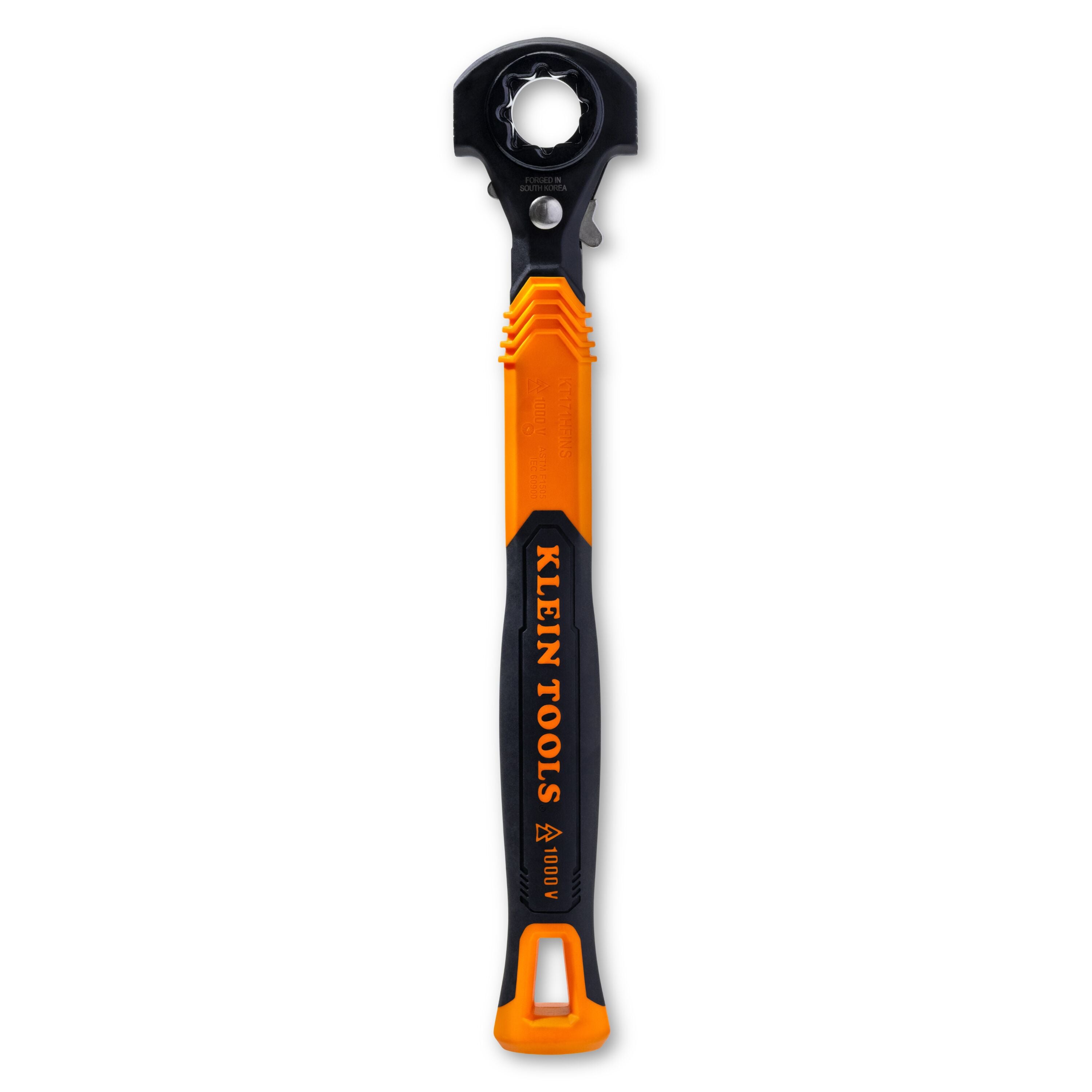 Klein KLE-KT171HFINS 5-in-1 Hammer Facing Insulated Lineman Wrench ...